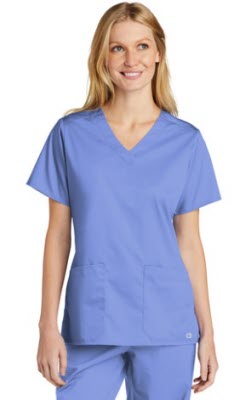 Scrub Top V-Neck with Pen Slot