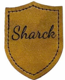 Engraved Leather Shield Name Patch 2-1/2"X2"