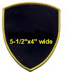 Blank Patch - Military Shield Shape 5 in. and over- Priced Individually